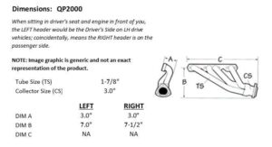 QP2000 Cast-Series Header Set, Big Block Chevy - Sanderson Headers
